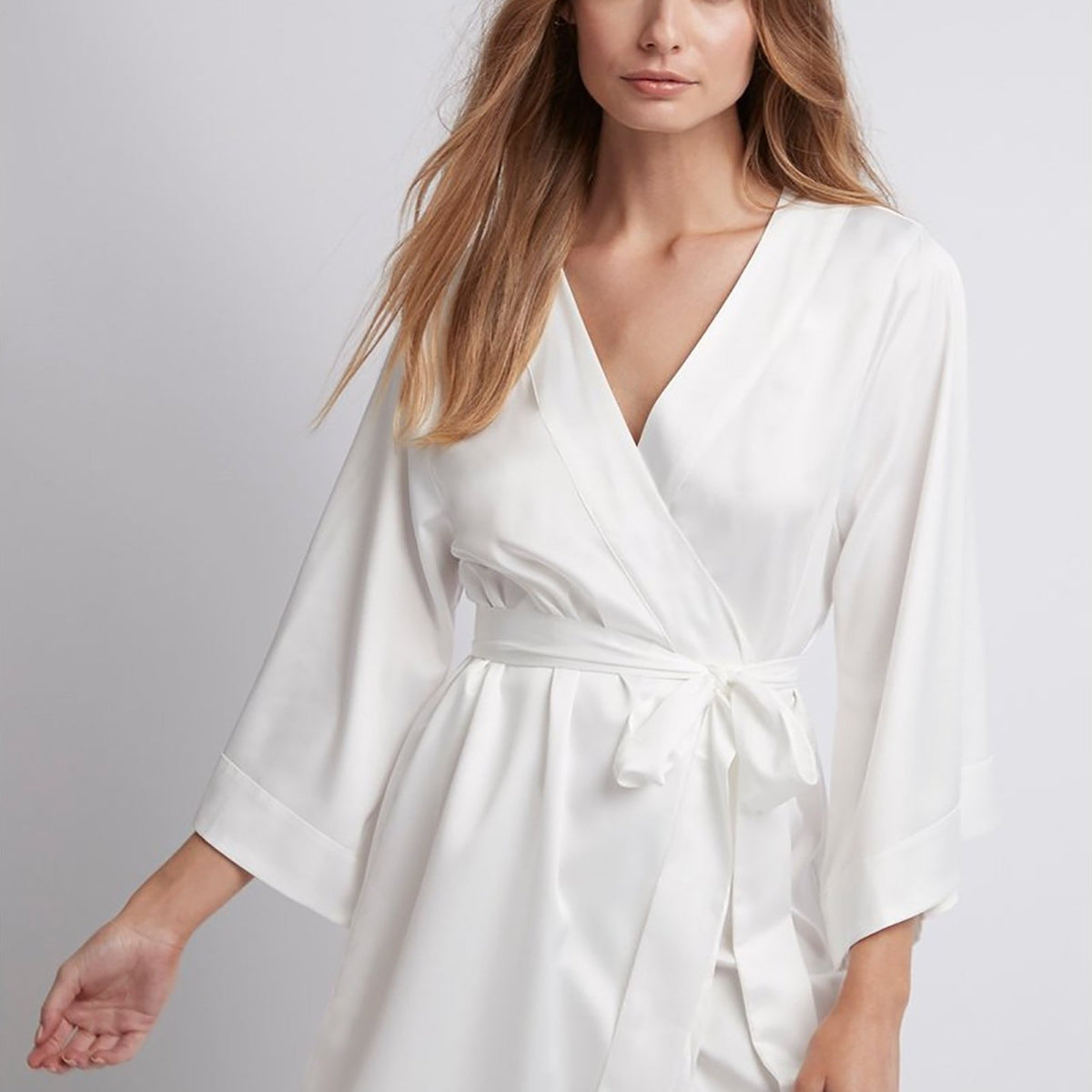 Bridal Robe White Satin | Wedding Getting Ready Robe | homebodii ...